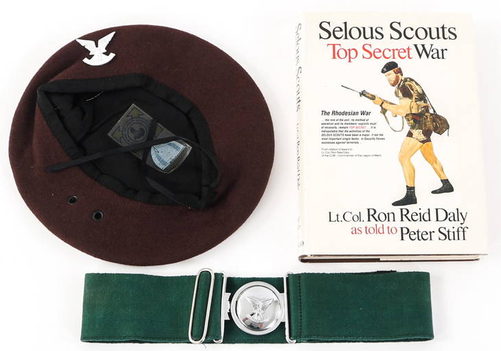 Rhodesian Bush War Selous Scout Beret & Belt
