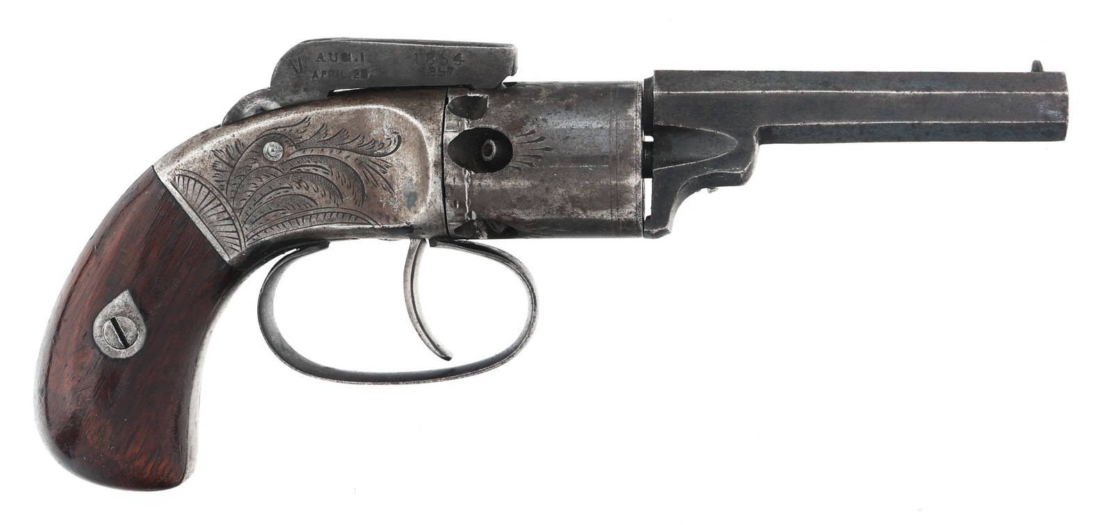 Ells Patent .31 Cal Percussion Pocket Revolver Auction