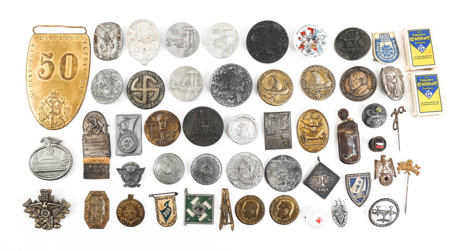 Wwii German Tinnies & Saccharin Tablets Lot Auction