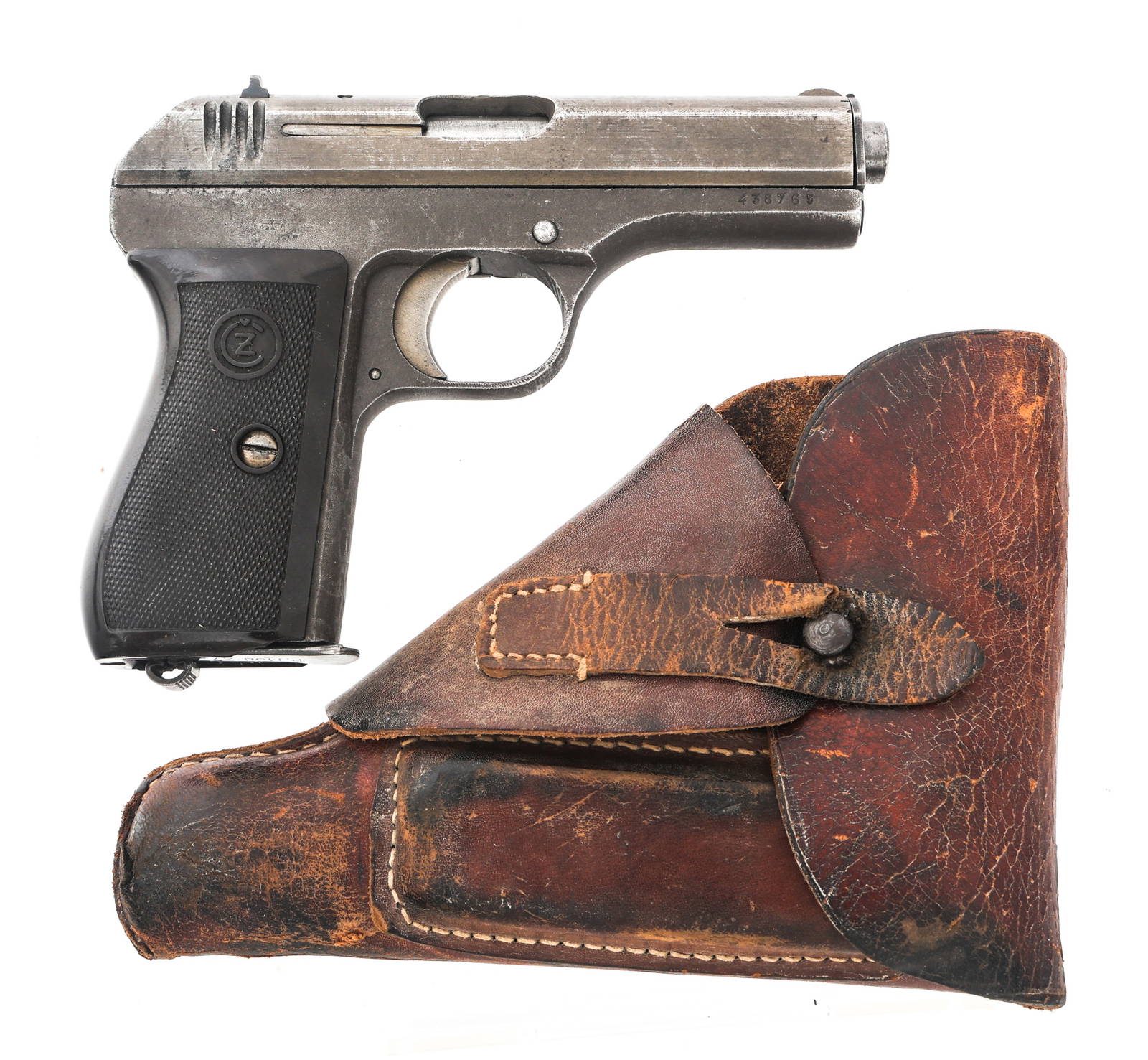 Wwii German Cz Fnh Vz 27 7.65mm Caliber Pistol Auction