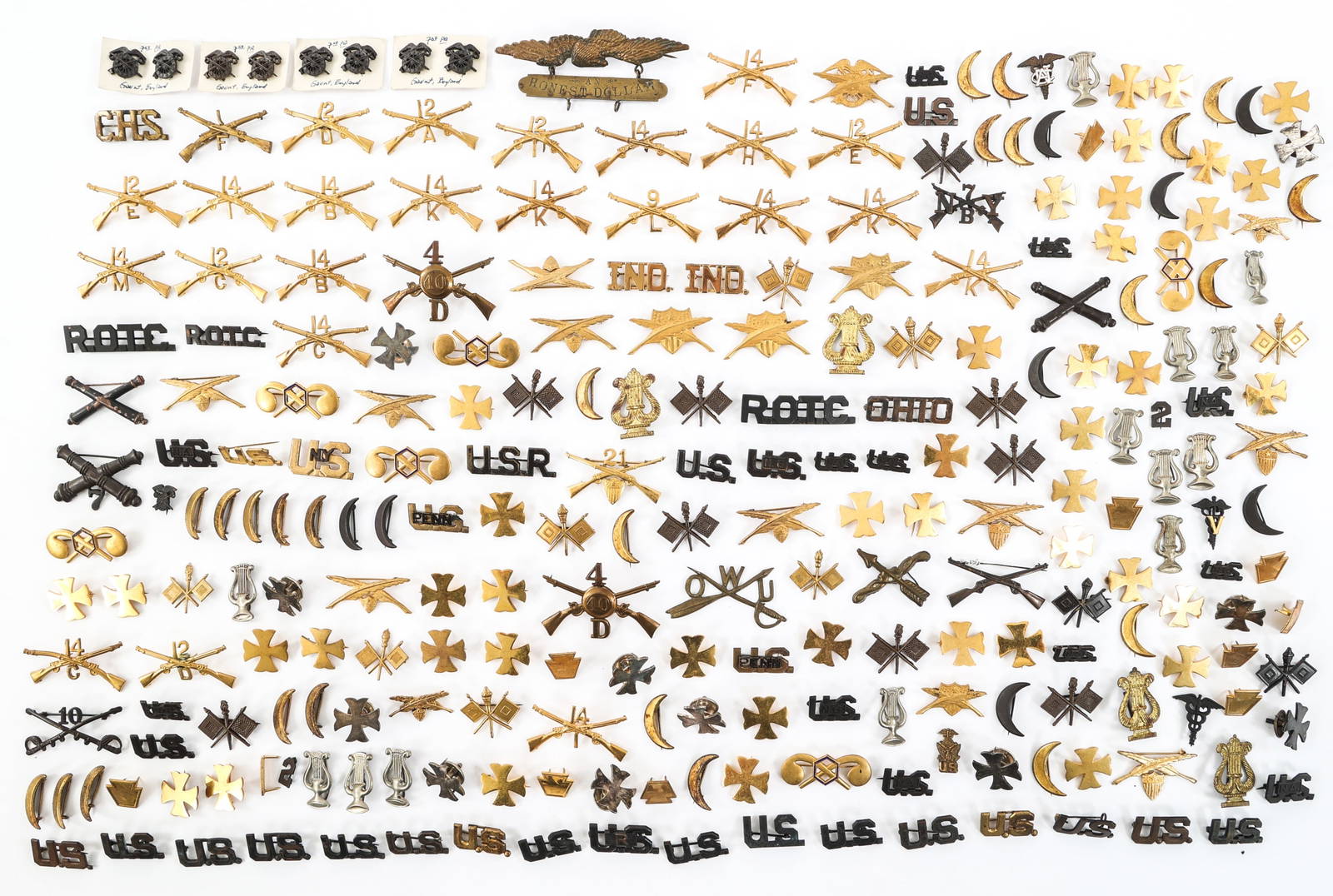 Span-am War - Wwii Us Army Collar Insignia Auction