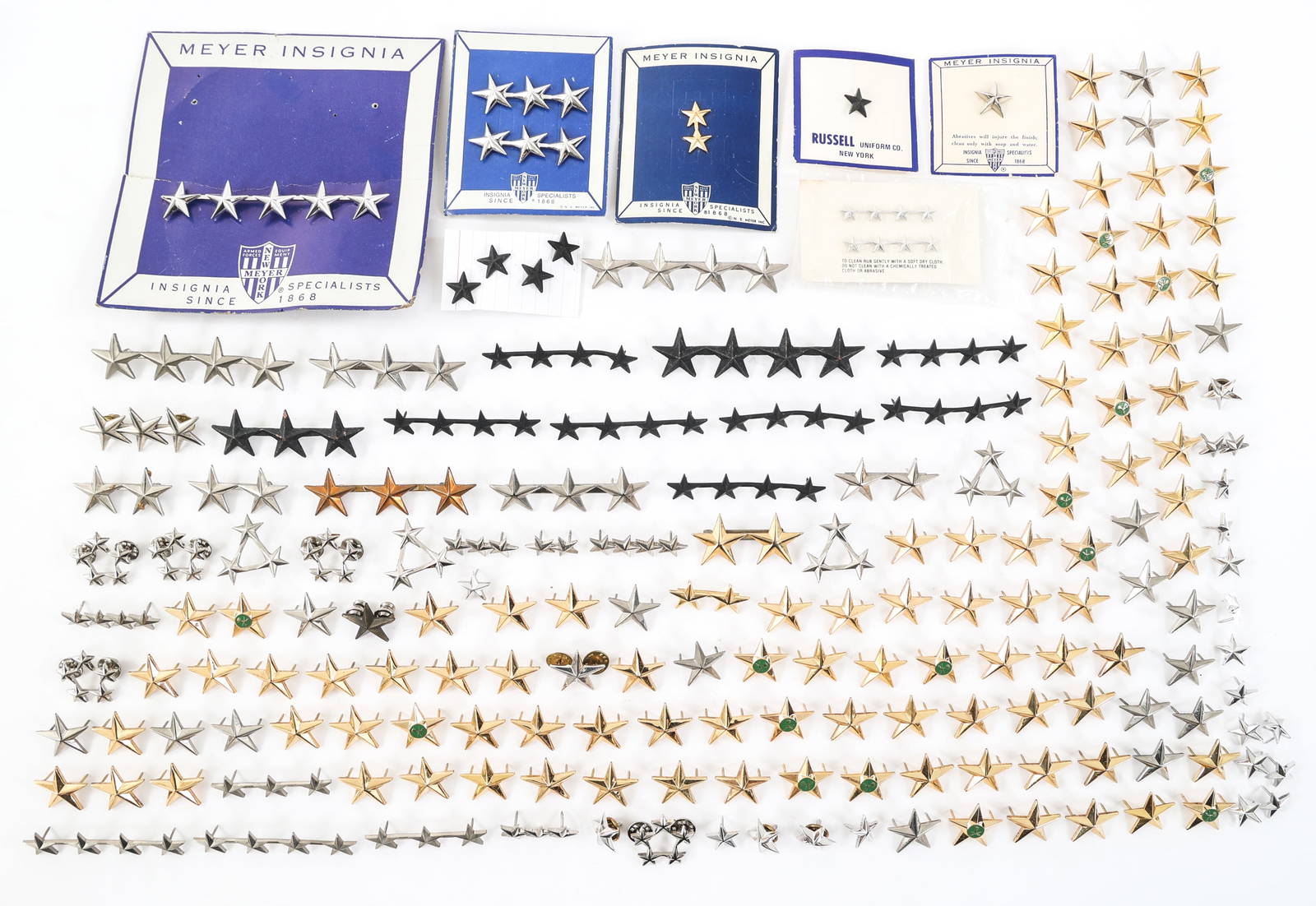 Wwii - Cold War Us Army General Star Insignia Lot Auction