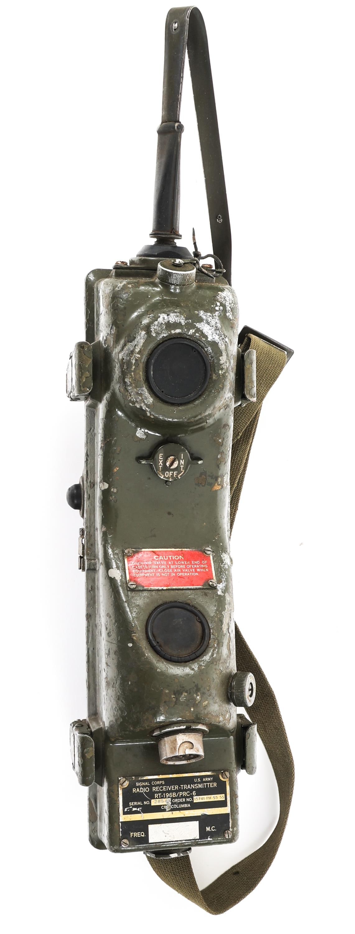 Cold War Us Army Rt-196b/prc-6 Radio Auction