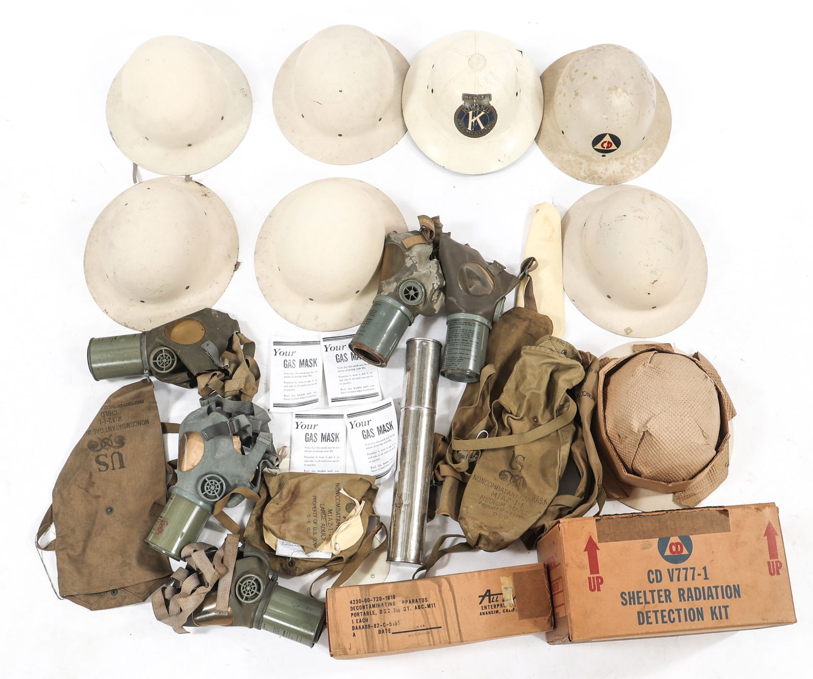 Cold War Us Civil Defense Helmets & Gear Auction