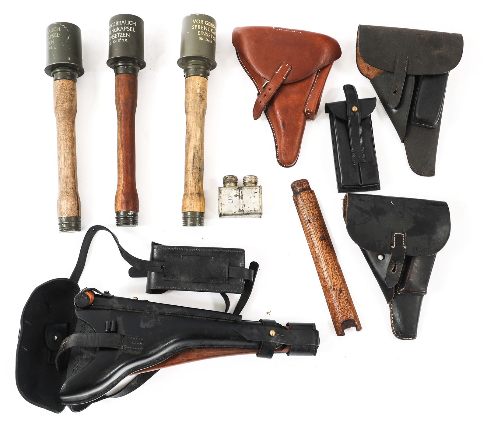 Reenactor Wwii German Grenades & Holsters Auction