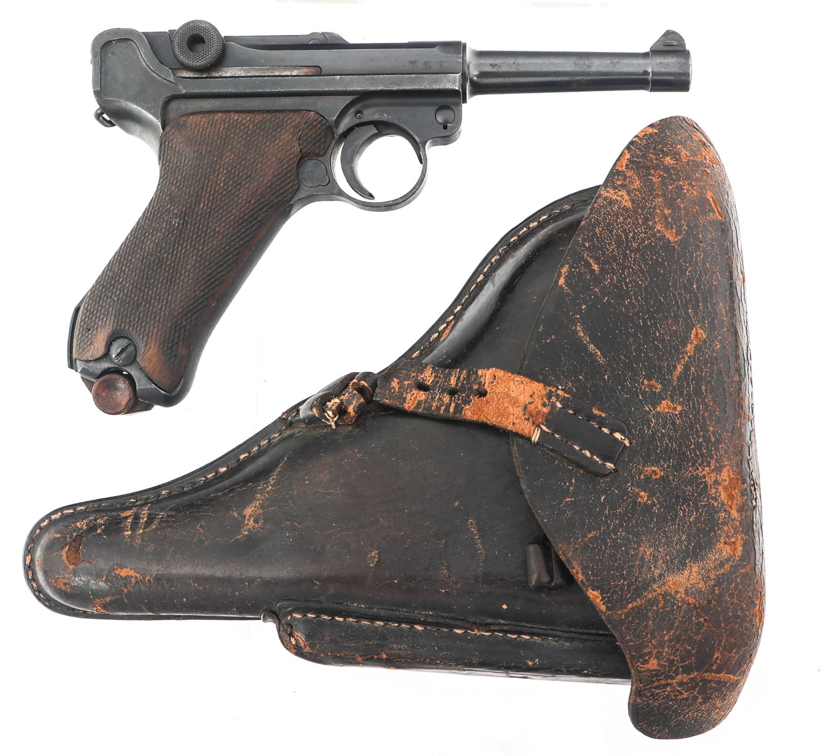 Wwii German 42 Code Mauser P08 Luger Pistol Auction