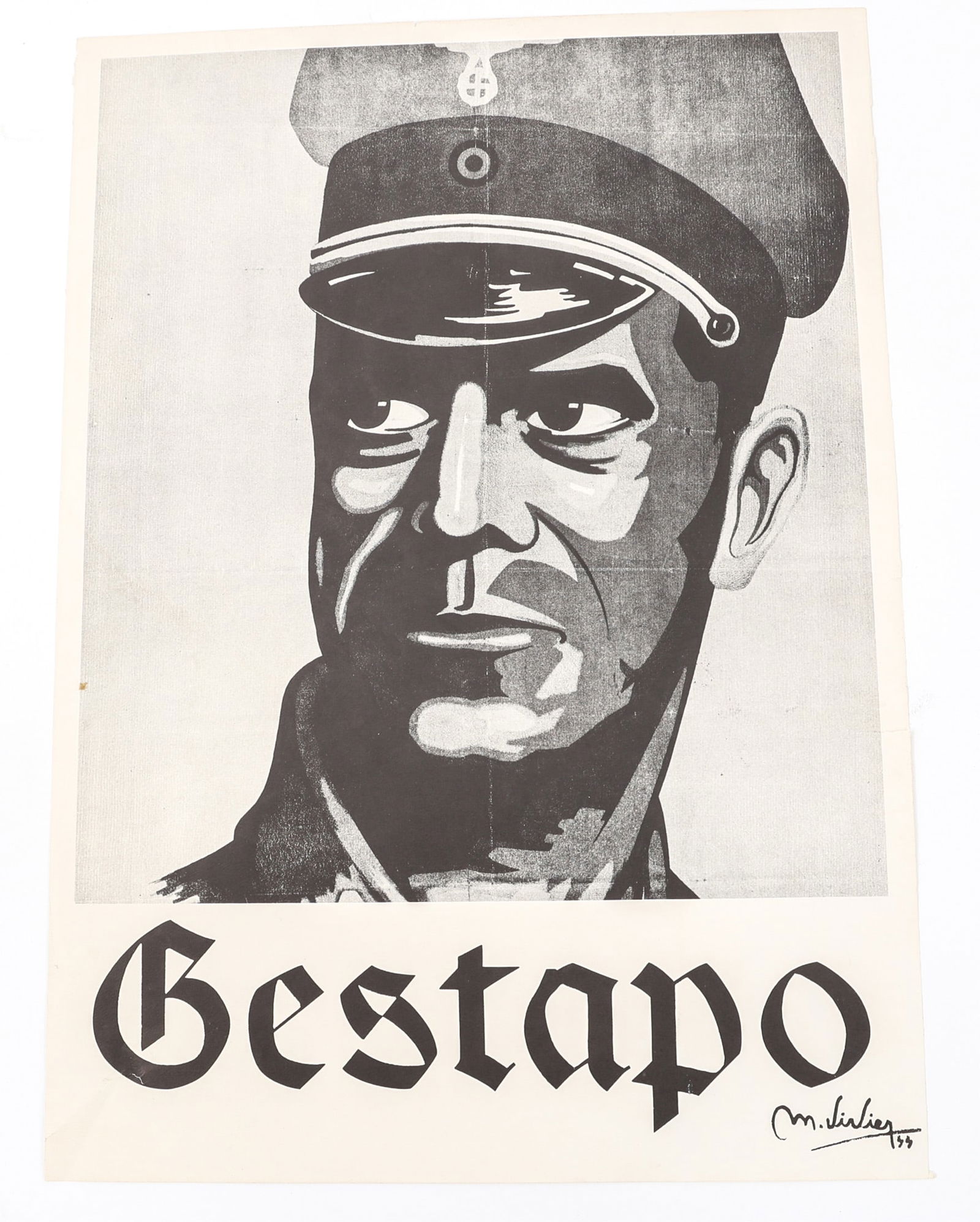 Wwii German "gestapo" Poster