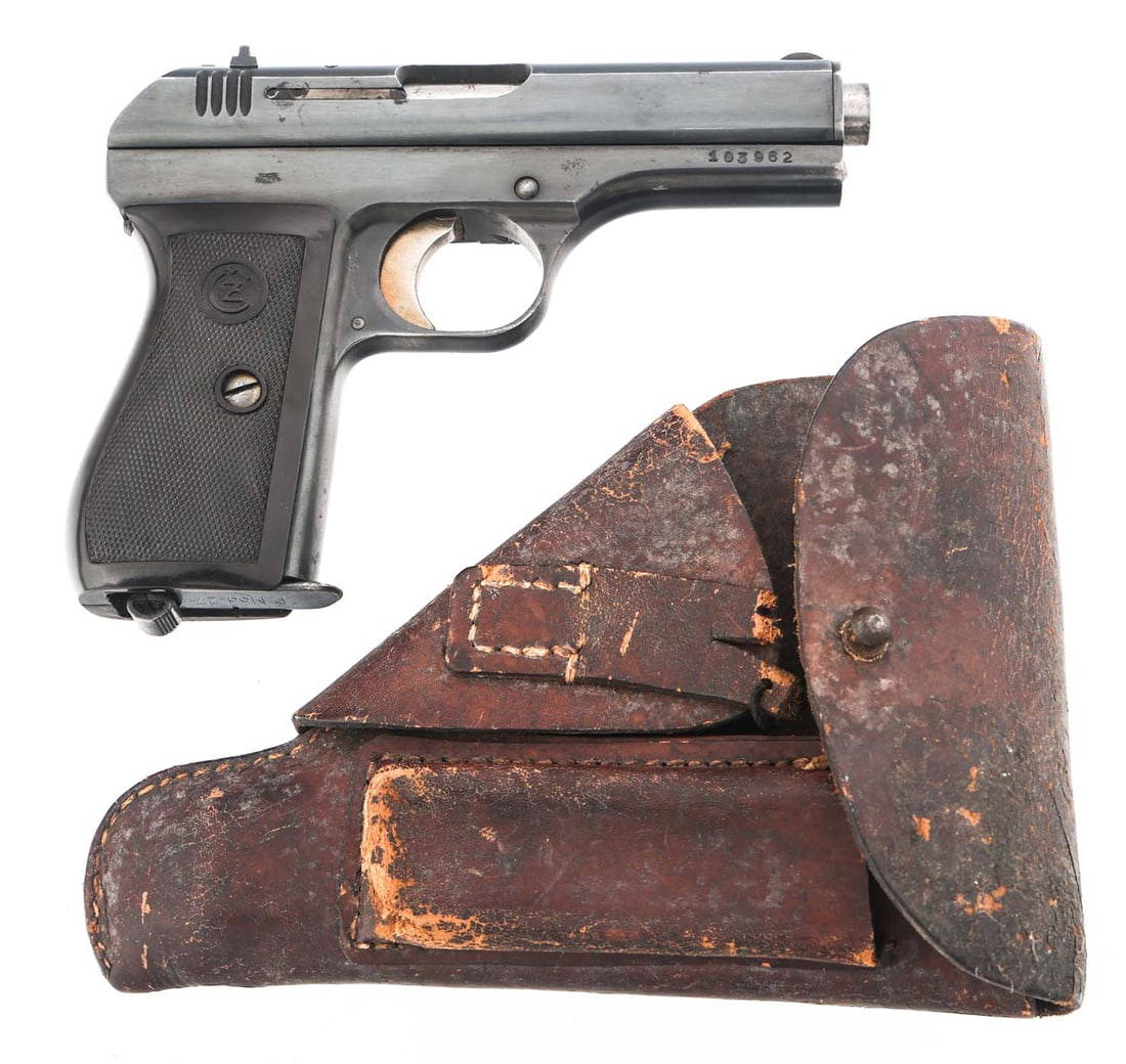 Wwii German Cz Model 27 7.65mm Caliber Pistol Auction