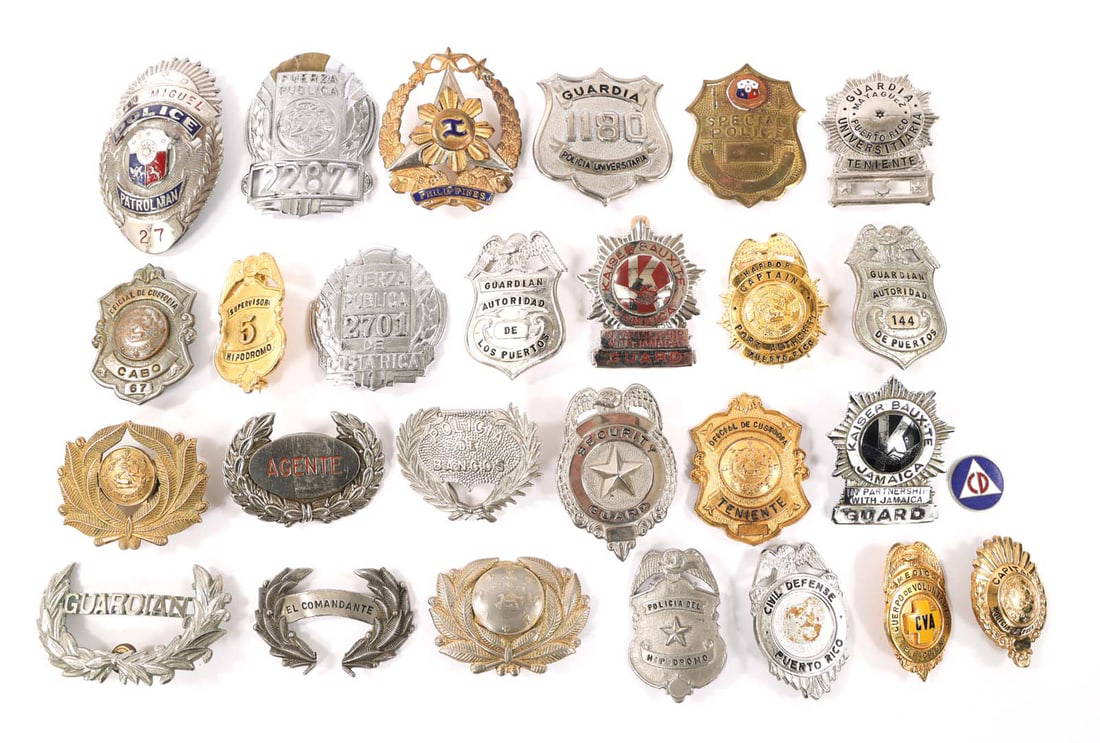 World Civilian Police Badges & Cap Inisignia Auction