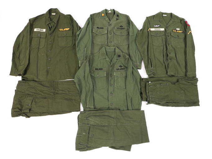 Vietnam War Us Army Og 107 Utility Uniforms