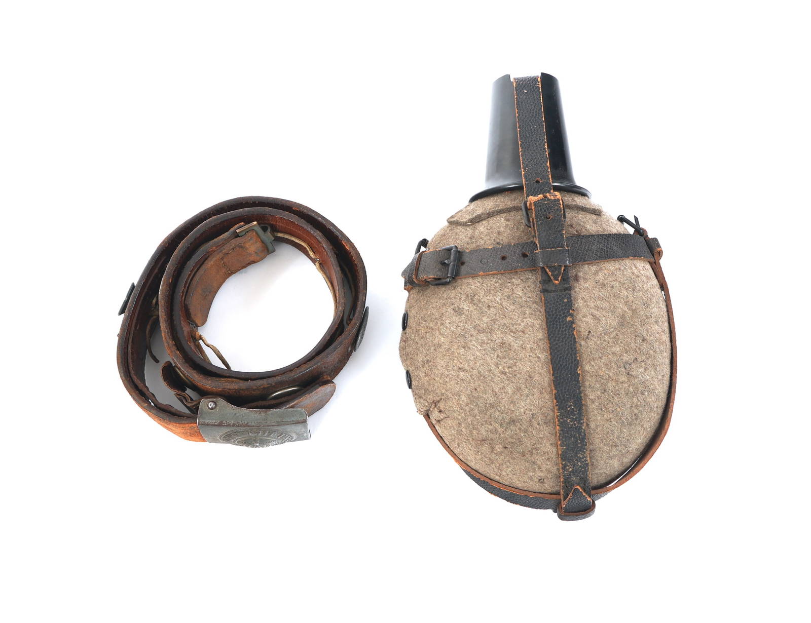 Wwi - Wwii German Medic Canteen & Souvenir Belt Auction