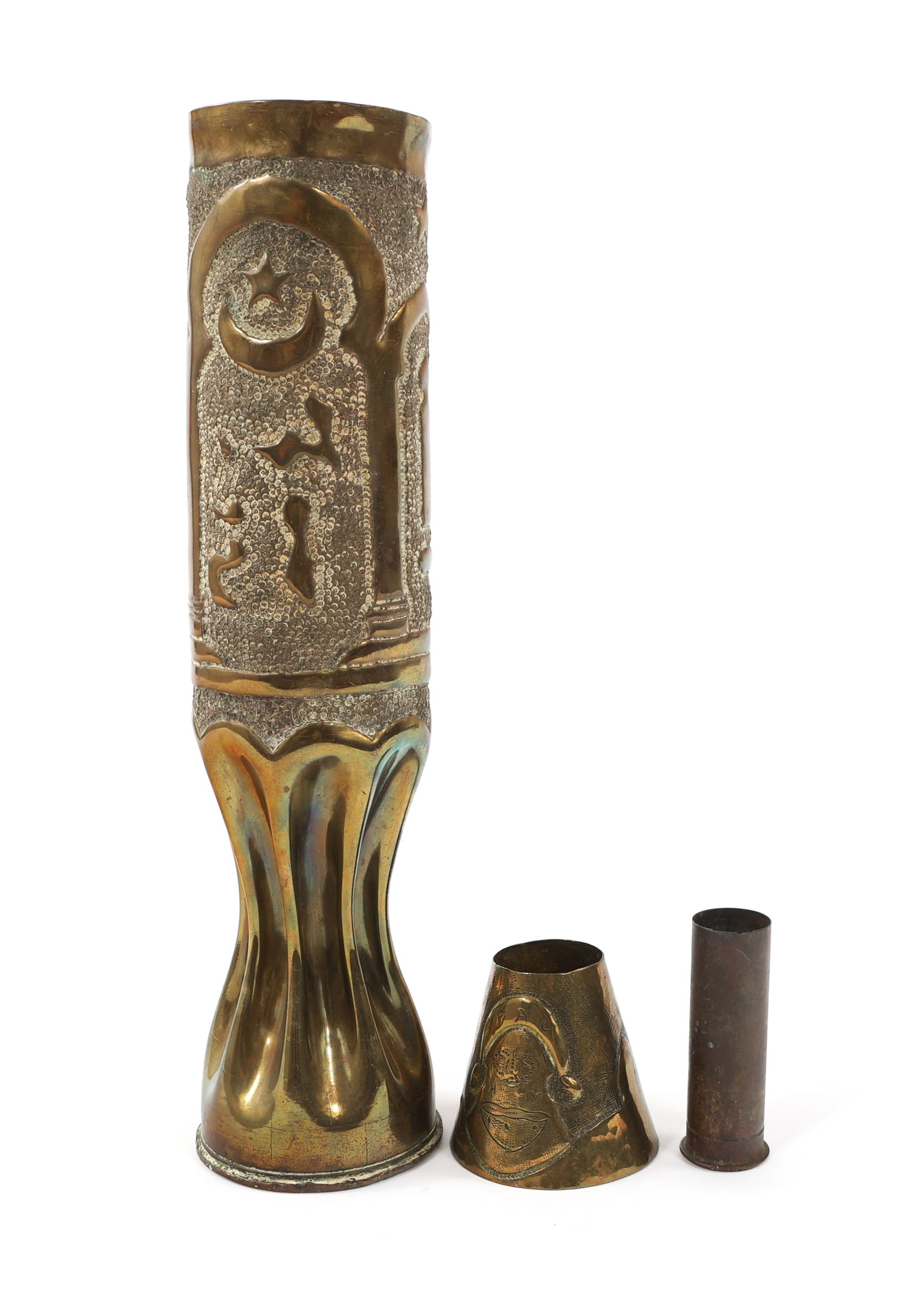 Wwi Ottoman Artillery Shell Trench Art Vase & Cup Auction