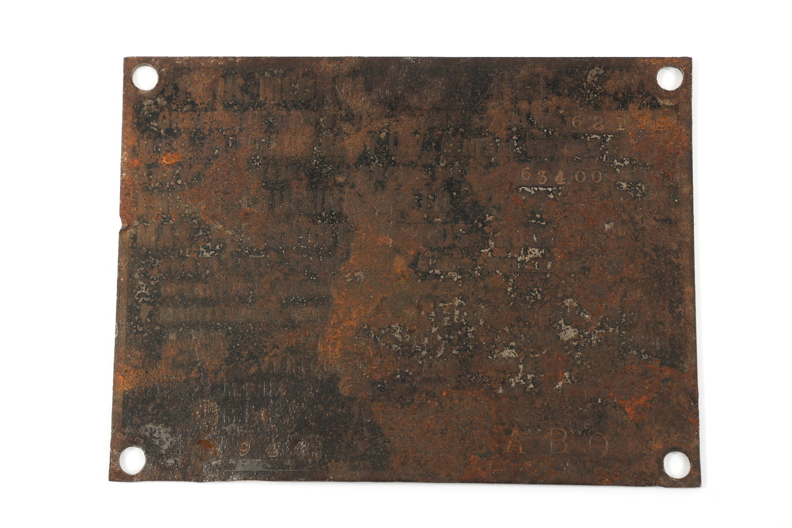 Wwii Us Army Sherman Tank Data Plate Auction