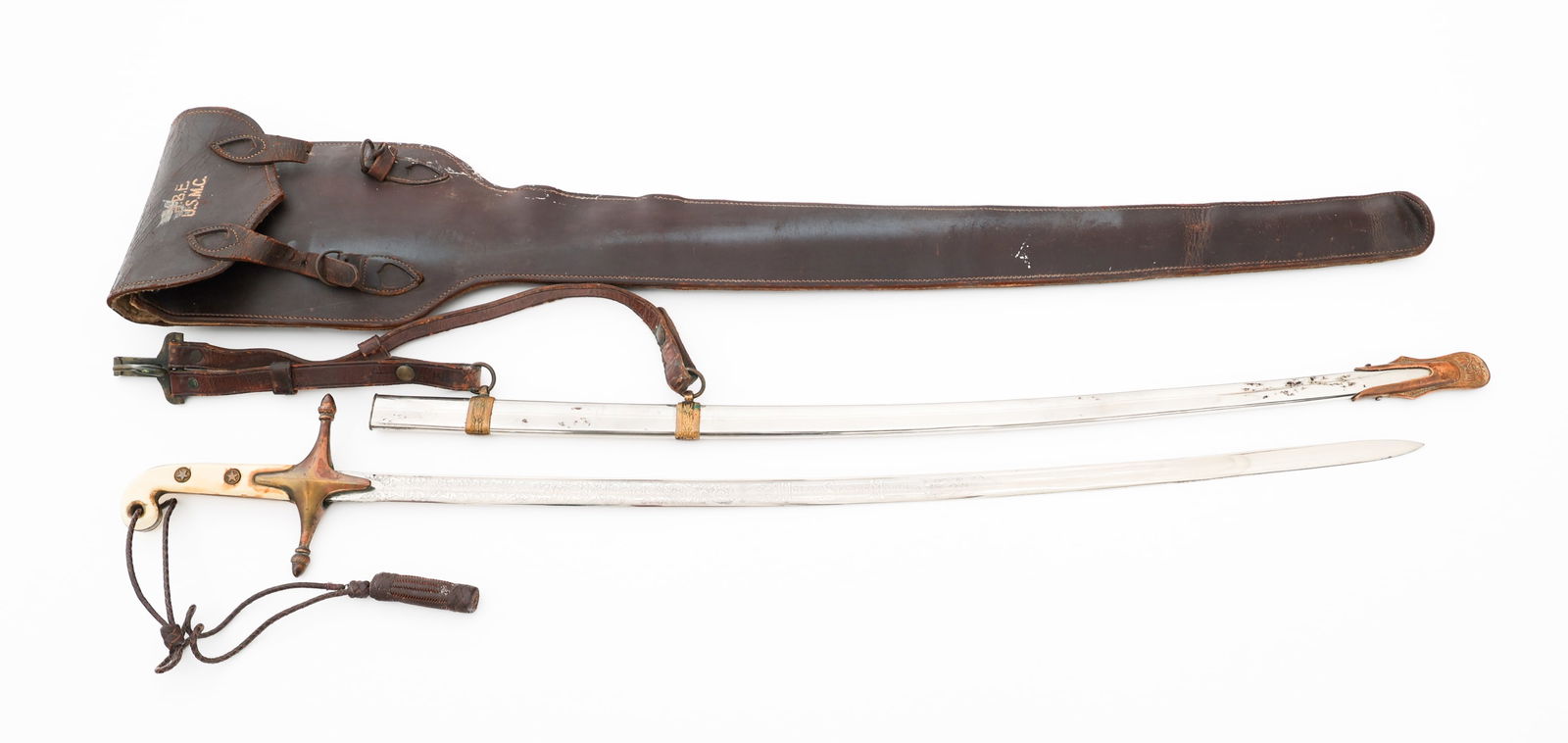 Usmc Named Officer Mameluke Dress Sword By Meyer Auction