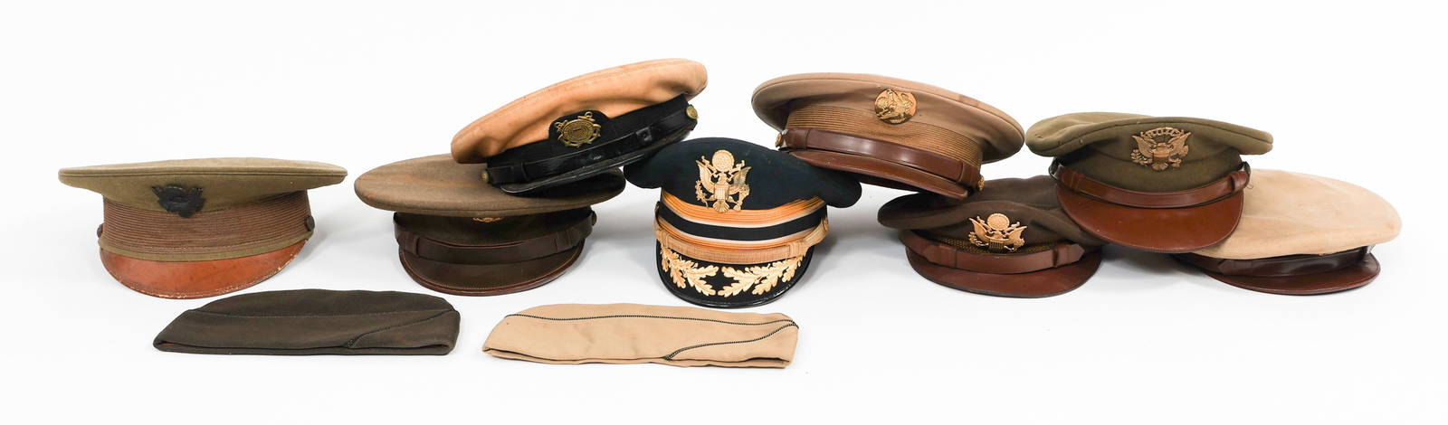 Wwi Wwii Us Armed Forces Visor & Garrison Caps