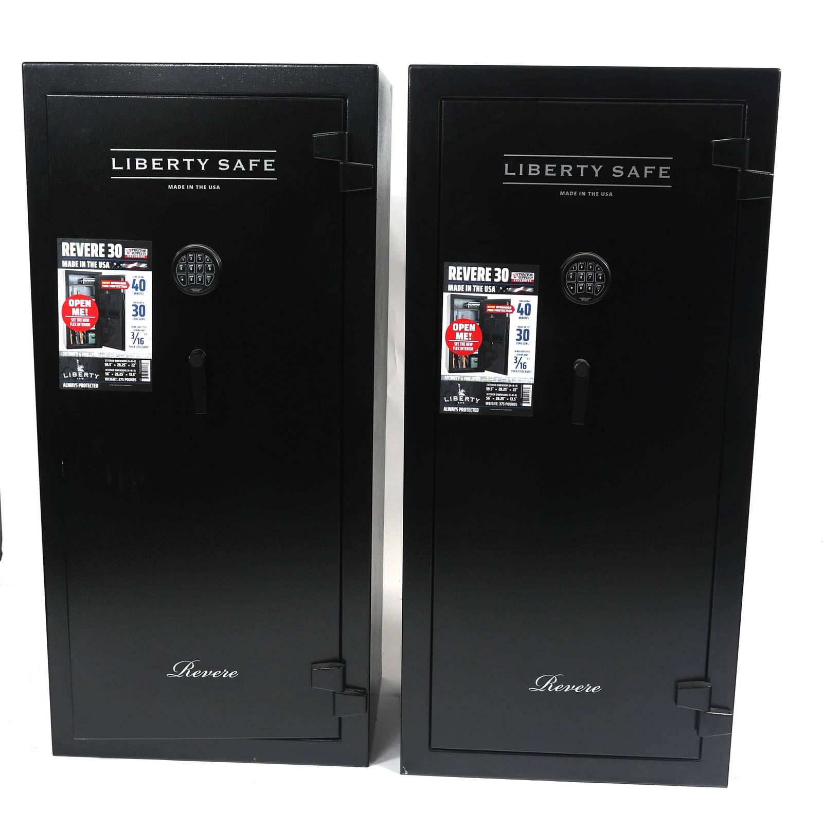 Liberty Revere 30 Gun Safes - Lot Of Two Auction