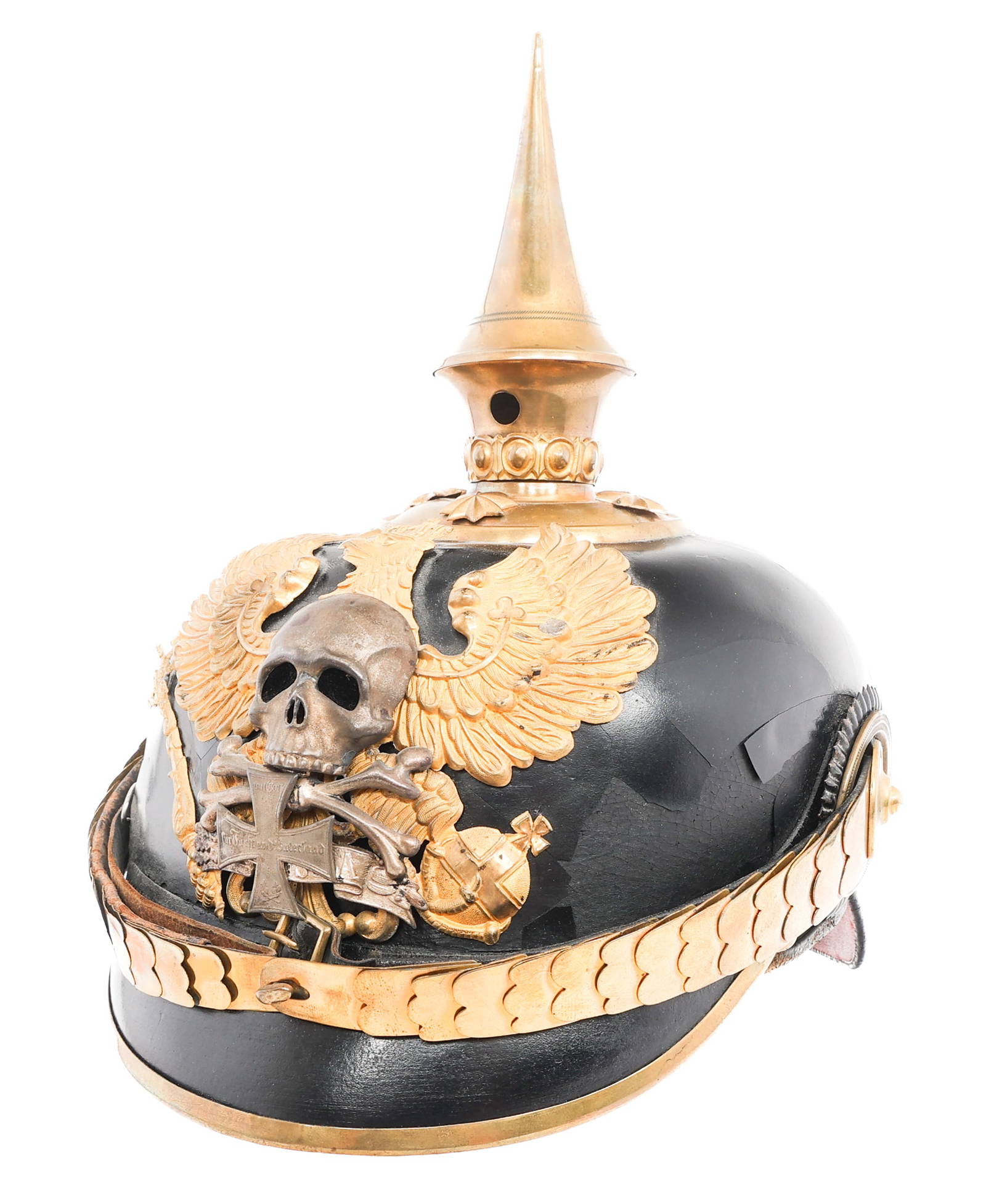 German 92nd Brunswick Infantry Regt Pickelhaube Auction