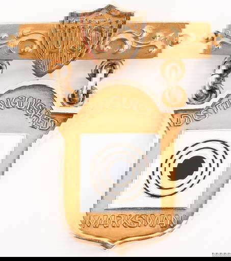 1924 Usmc 14k Gold Distinguished Marksman Badge