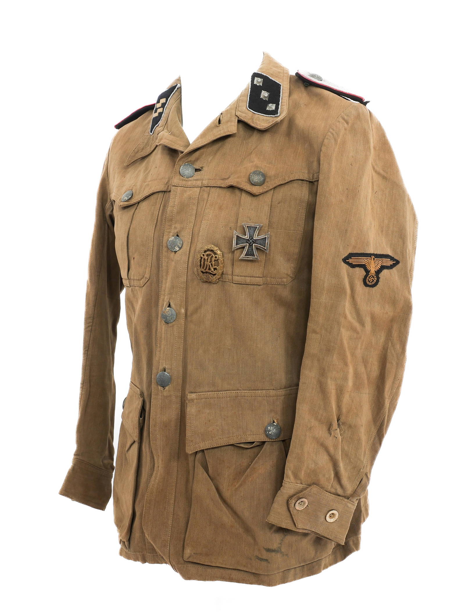 Wwii German Waffen-ss Panzer Sahariana Tunic Auction