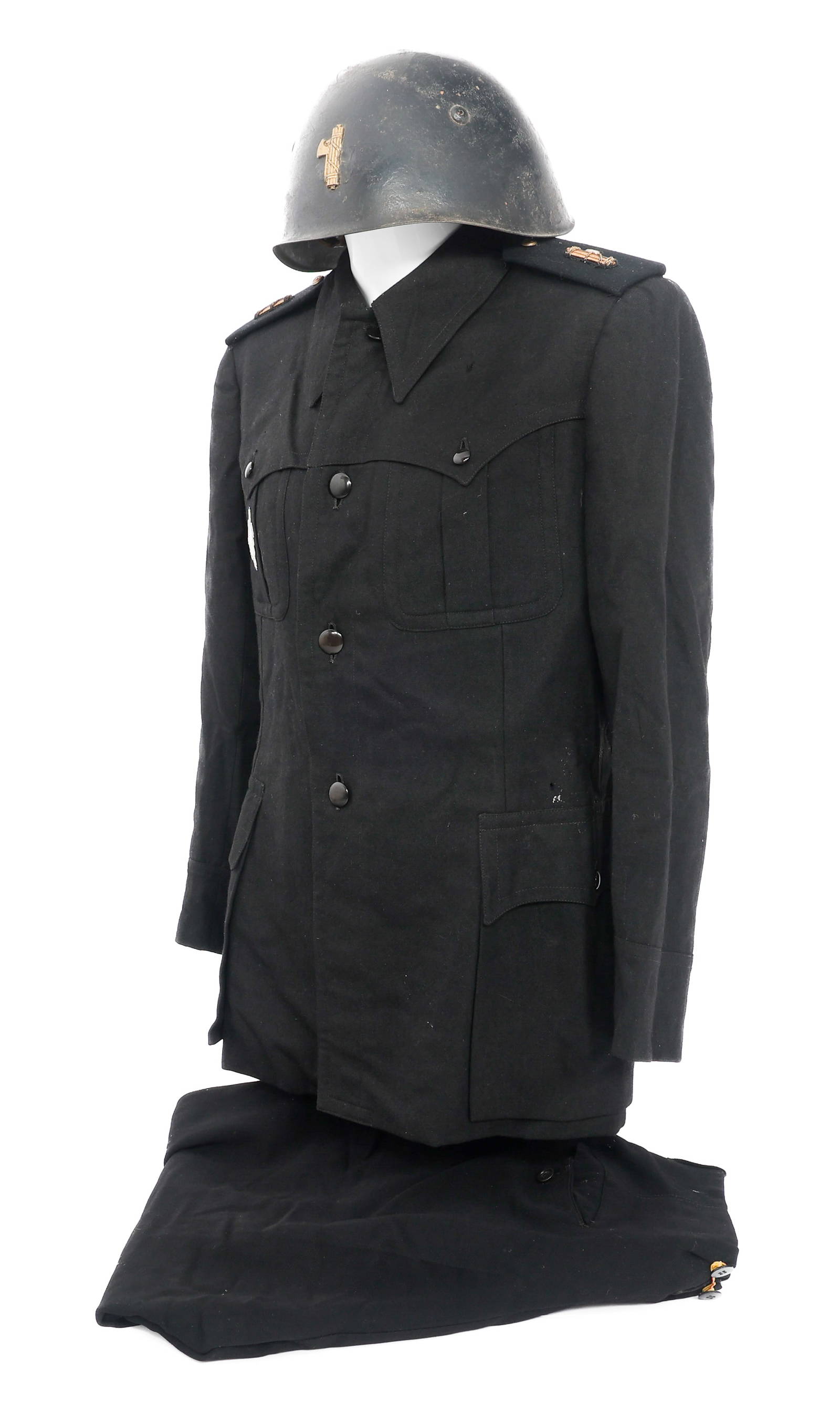 Wwii Italian Mvsn Fascist Uniform & M33 Helmet Auction