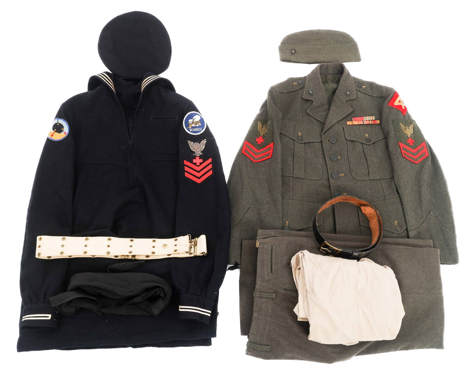 Wwii Us Navy Usmc & Seabee Corpsman Uniforms Auction