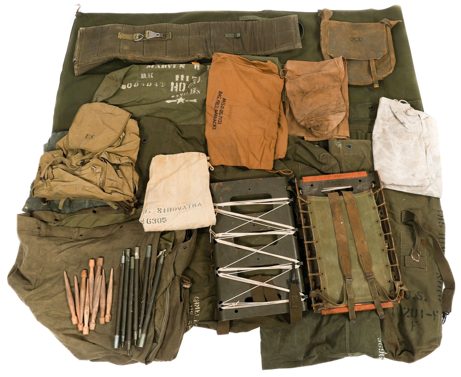 Wwii - Korean War Us Army Rucksack & Field Gear Auction