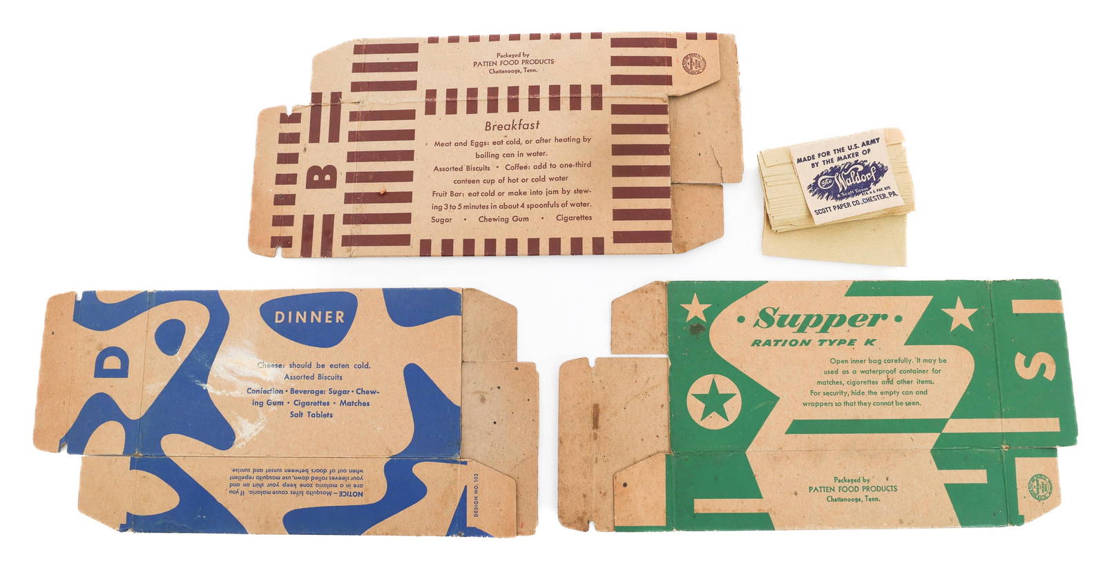 Wwii Us Ration Type K Cardboard Boxes Auction