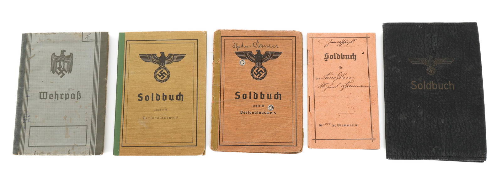 Wwii German Soldbuchs & Wehrpass Auction