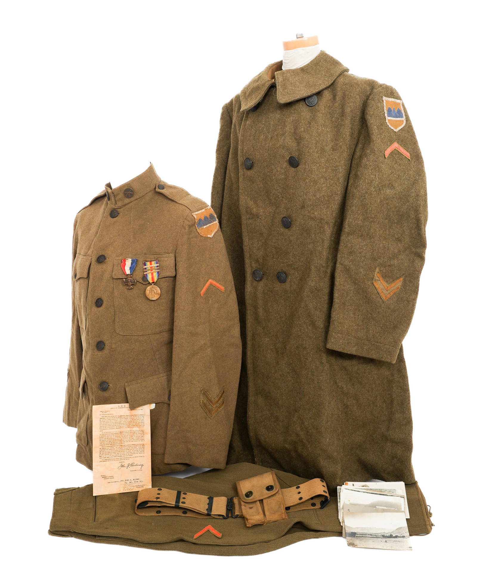 Wwi Us Army 80th Div Attributed Uniform Grouping Auction