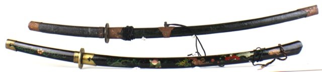 Two Wakizashi Style Japanese Swords