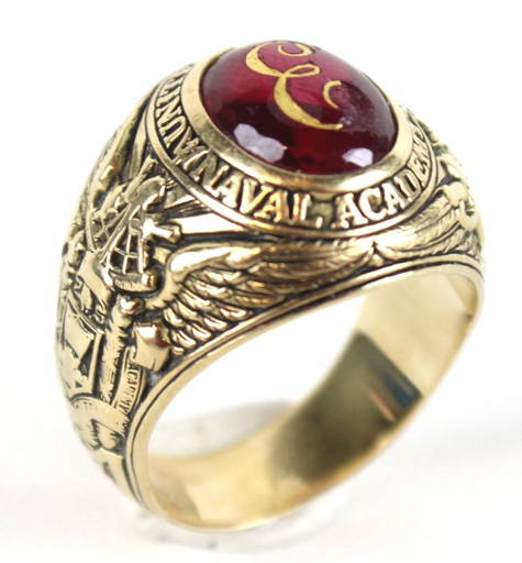 Us Naval Academy Class Ring Wwii Capt Engle