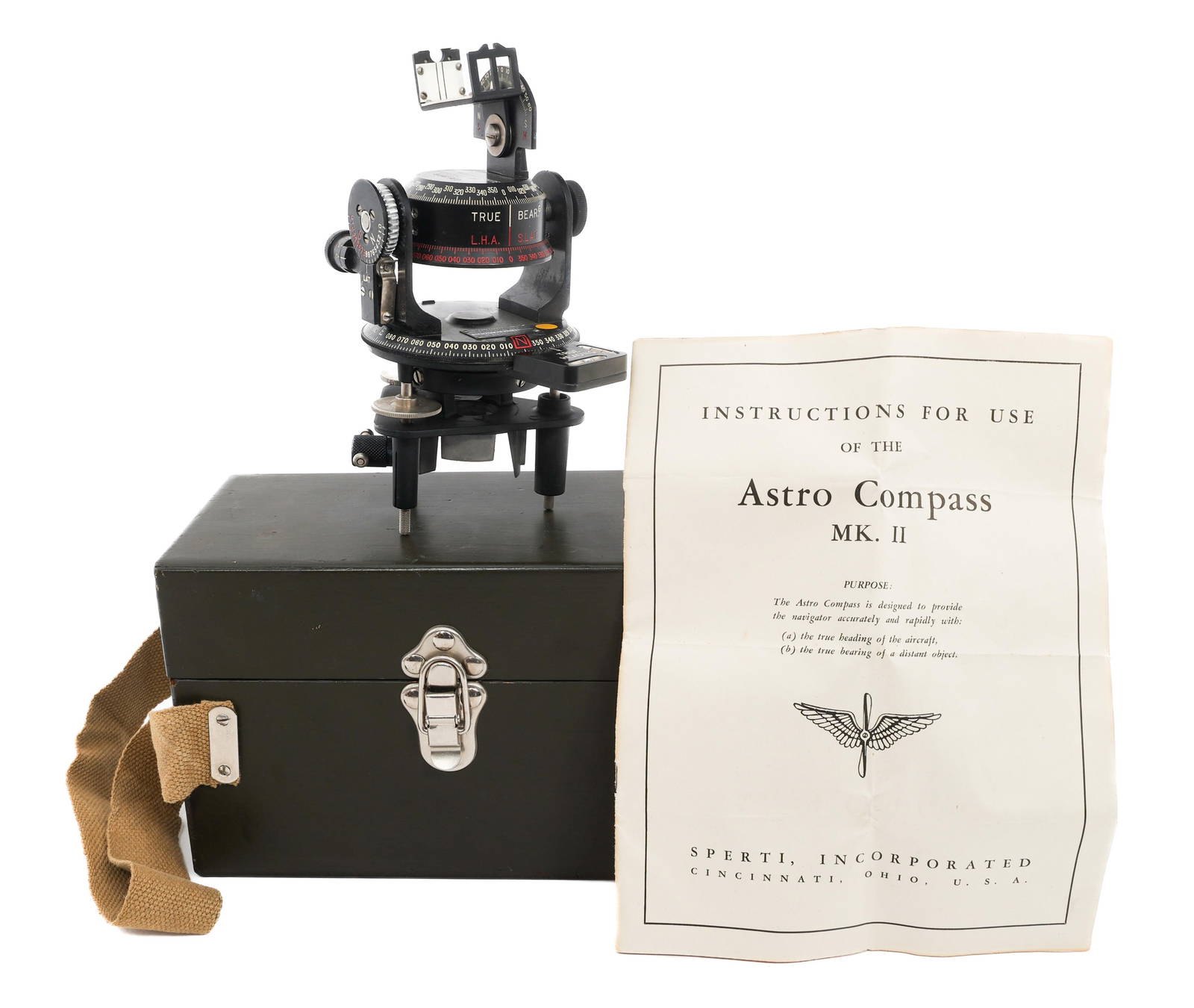 Wwii Us Mkii Astro Compass By Sperti Inc Auction