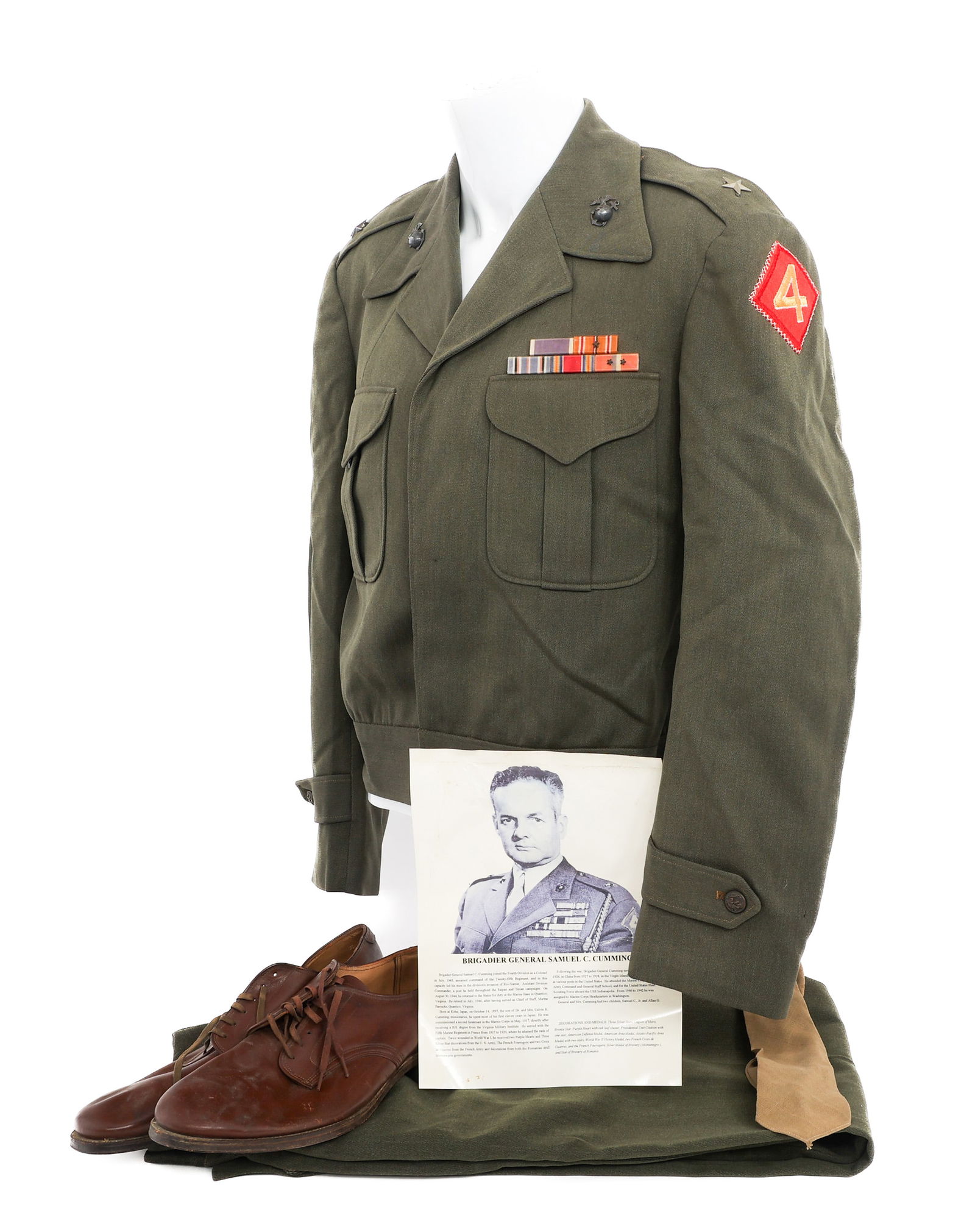 Wwii Usmc Brig. General Samuel C. Cumming Uniform Auction