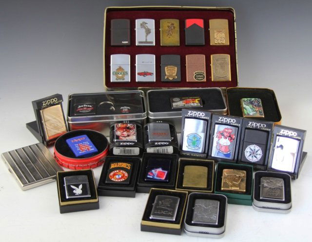 LARGE COLLECTIBLE ZIPPO LIGHTER LOT OF 29