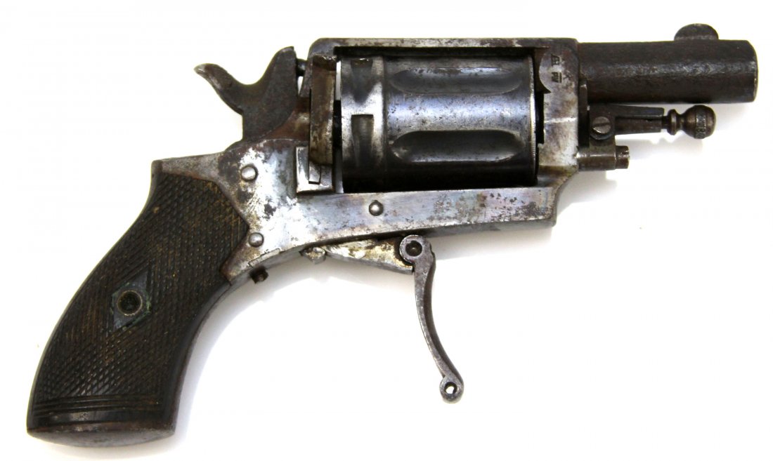 Antique Belgian Folding Trigger Pocket Revolver
