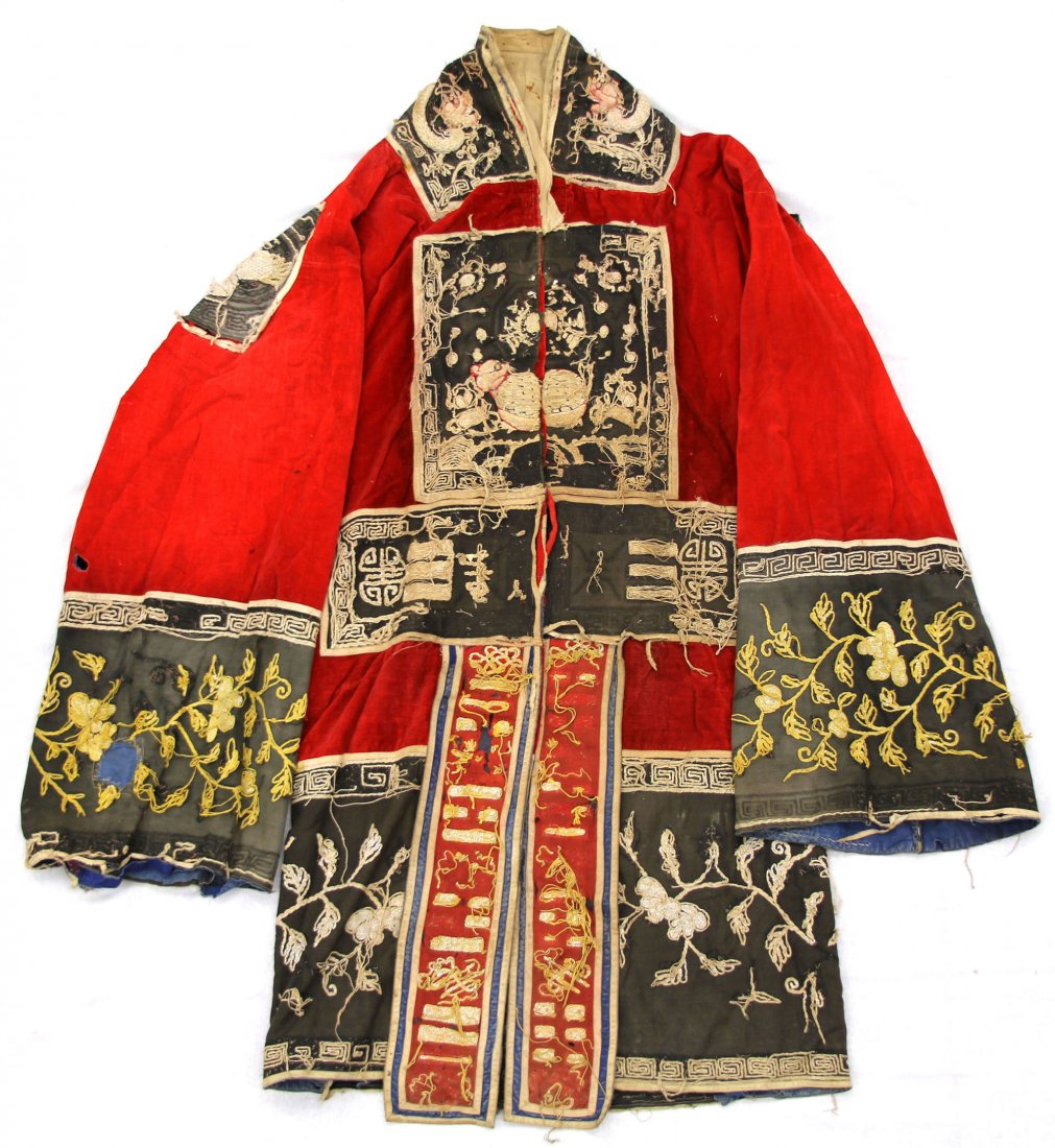 CHINESE BOXER REBELLION EMBROIDERED ROBE