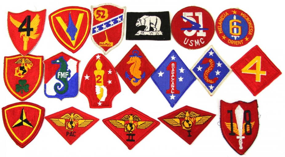 18 Us Marines Patches