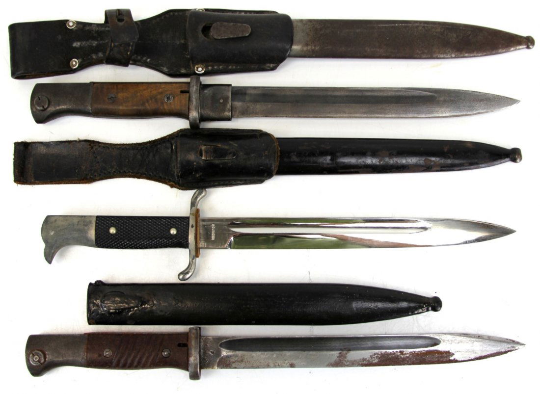 3 WWII GERMAN BAYONETS 43ASW COF44 & FIRE POLICE