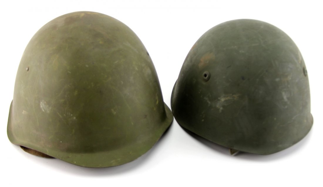 TWO EASTERN BLOC EUROPEAN HELMETS