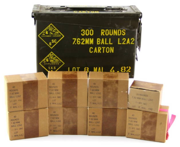 7.62mm Ball L2a2 300 Rounds Ammo Can