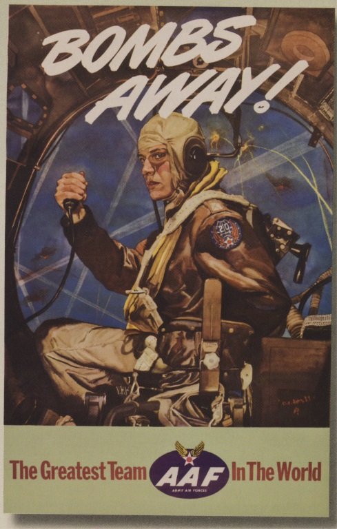 WWII USAAF 1944 RECRUITING POSTER BOMBS AWAY!