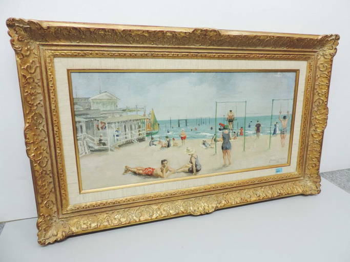 Englerth, Emil (geboren In Wien 1883) Strandszene.