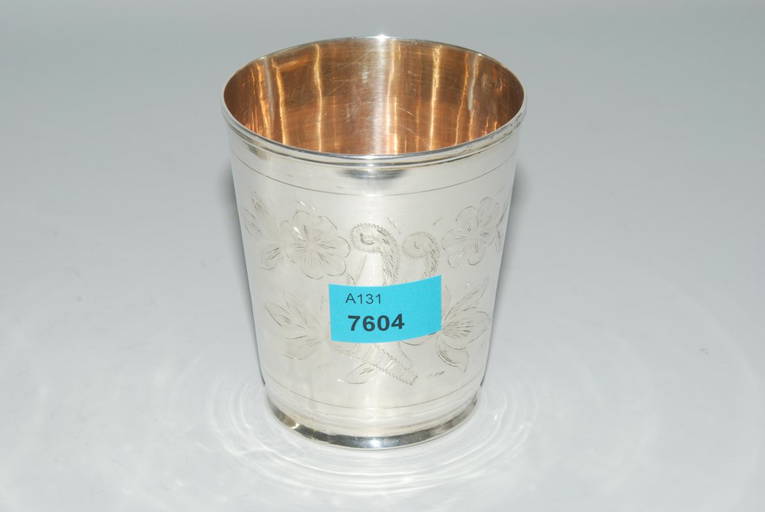 Kleiner Becher 20.jh. Silber. Leicht Konische Form.