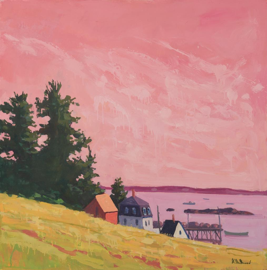 Alfred Chadbourn, "view Of Stonington Autumn" 1997, Oil