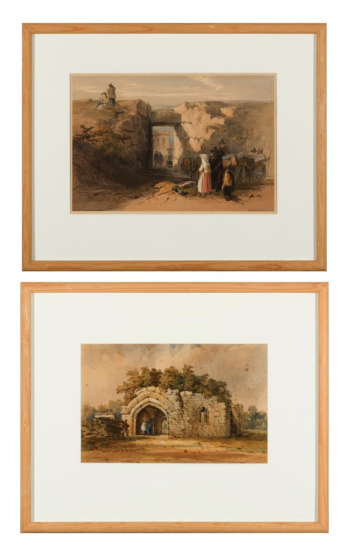 Edward Lear (br. 1812-1888) And Samuel Prout (br. 1783-1852), Two Works ...