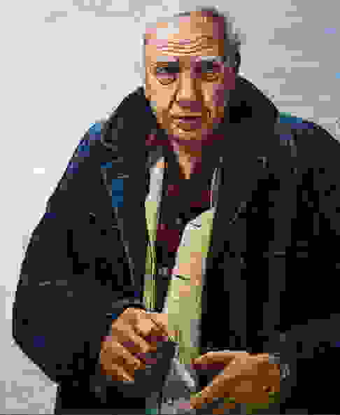 Jon Imber (am. 1950-2014), "portrait Of Philip Guston In Pea Coat" 1982 ...