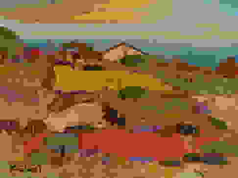 Yasharel Manzy (iranian B. 1947), Tuscan Landscape, Oil On Canvas ...