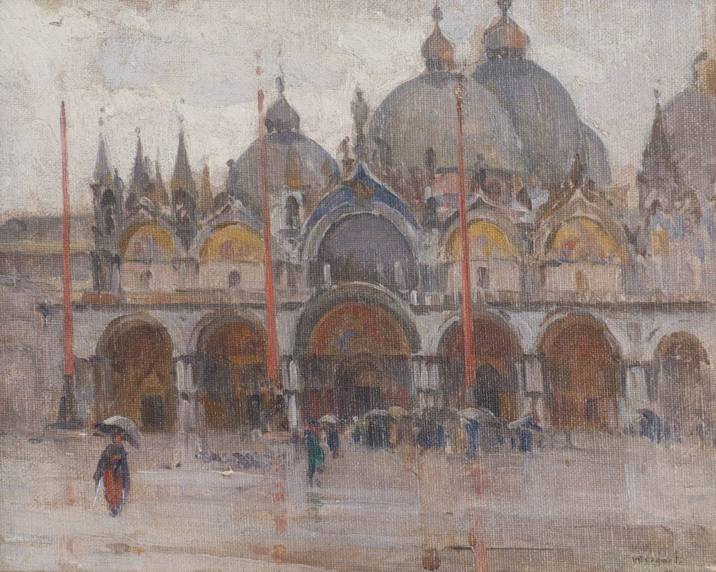Mabel May Woodward (am. 1877-1945), Venice, Oil On Canvas Laid To Board ...