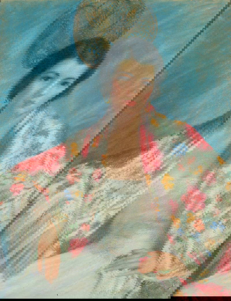 Philip Leslie Hale (am. 1865-1931), Lillian Westcott Hale, Pastel On ...
