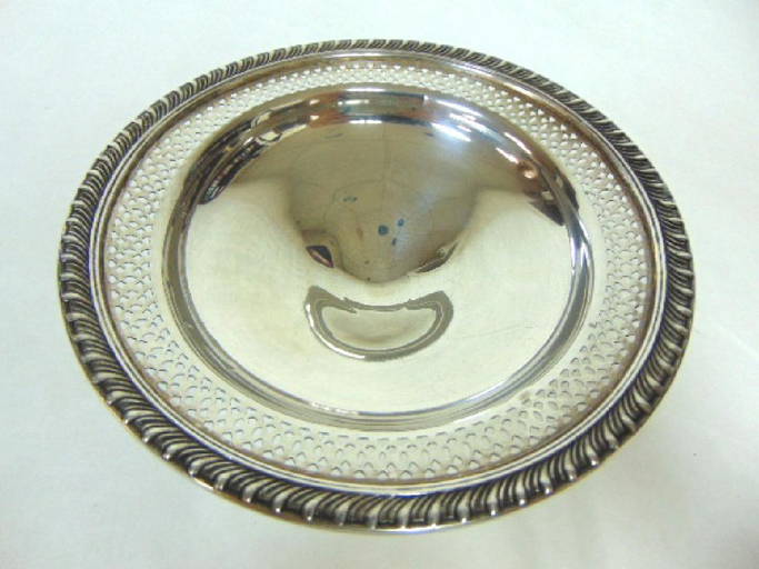 Vintage Antique El Sil Co Sterling Silver Candy Dish